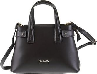 Pierre Cardin Sac &agrave; main pour femme en cuir v&eacute;ritable Made in Italy 27,5 x 20,5 x 10,5 cm 55099, marron fonc&eacute;, Taille unique