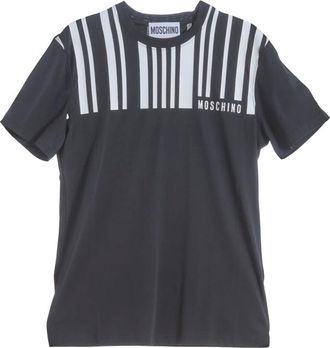 Moschino Homme, Tops, Noir, Taille: M Heritage Barcode T-shirt