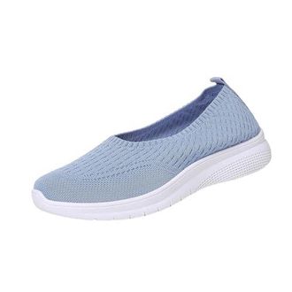 Generic Baskets &agrave; enfiler en maille pour femme - Chaussures de marche d&eacute;contract&eacute;es - Couleur unie - Respirantes - L&eacute;g&egrave;res - Antid&eacute;rapantes - Confortables - C