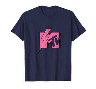 Giesswein Pinkes MTV-Logo mit Blitzbolzen T-Shirt