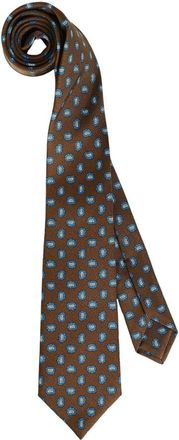 Kiton Homme, Accessoires, Brun, Taille: ONE Size Cravate en soie &agrave; motifs