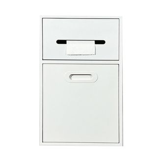 Generic Eingebaute Nischen Edelstahl Nischen Mit Abnehmbarer T&uuml;r Mit M&uuml;llbeh&auml;lter Badezimmer Dusche Angepasste Nische Neben Der Toilette Geeignet F&uuml;r Parks &Ouml;f