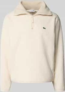 Lacoste Relaxed Fit Sweatshirt mit Troyer Kragen aus warmen Fleece
