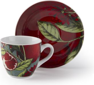 Excelsa Granada Set mit 6 Espressotassen, Porzellan, Fassungsverm&ouml;gen 100 ml, mehrfarbig