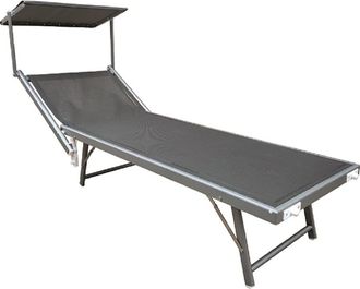 Vigor Sonnenliege Lusy anthrazit 183x72x90 cm