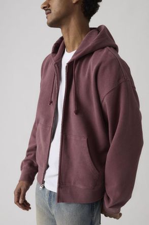 Levi's Kastiges Hayes Sweatshirt mit durchgehendem Rei&szlig;verschluss - Herren - Rot / Rot