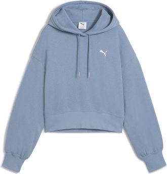 Puma Damen Wardrobe ESS Kurzer Relaxed Fit Hoodie XS, Cool Blue