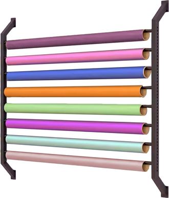 Generic Handelsübliches Stoffrollen-Aufbewahrungsregal, Großes Textilstoff-Präsentationsregal Mit Verstellbarer Aufhängestange, for Lederrollen/Vorhangstudio/