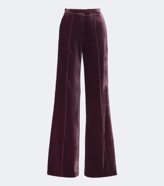 Elie Saab Pantalon ample en velours
