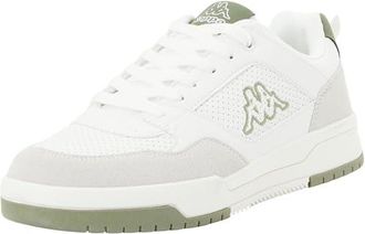 Kappa Homme Logo Manis Athletic Shoes, White-Green Olivine, 42 EU
