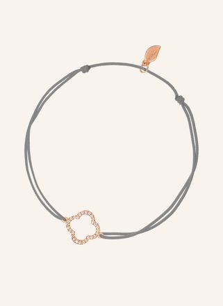 Leaf Freundschaftsarmband Clover Aus 18 Karat Ros&eacute;gold Mit Diamanten grau