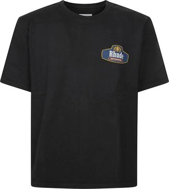 Rhude Homme, Tops, Noir, Taille: S Racing Crest T-Shirt