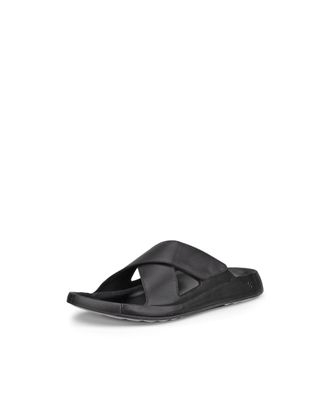 Ecco Cozmo Herren Sandalen mit zwei B&auml;ndern, Cross-Slide, Schwarz, 38/38 EU, Schwarz, 5/5.5 UK