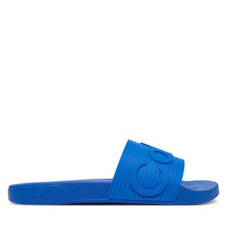 Calvin Klein Pantoletten Calvin Klein Nemo - Contoured Emblem Logo Sliders HM0HM02113 Blau