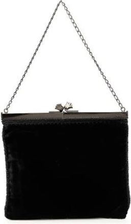 Prada Sac &agrave; main en velours Pre-owned - Femme - Pre-owned - Noir - Taille: ONE Size