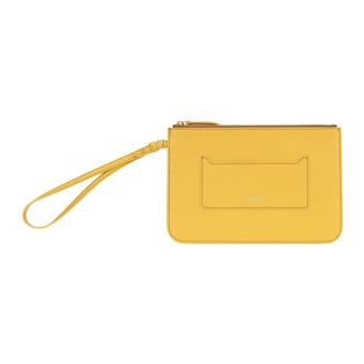 Burberry Leder Damen Clutch mit Rei&szlig;verschluss - - Bags - Damen - Gelb - ONE SIZE