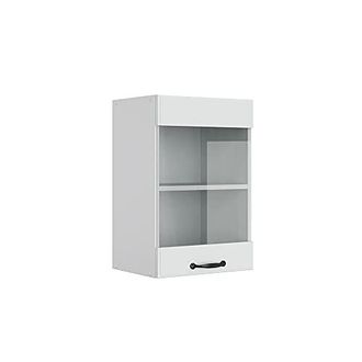 Vicco Meuble de Cuisine Haut vitr&eacute; R-Line, Blanc Campagne/Blanc, 40 cm