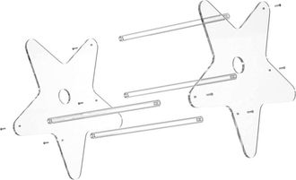 DOITOOL Acryl Vinyl Plattenhalter Desktop Organizer Cd Und Buchst&auml;nder Schreibtisch Aufbewahrung F&uuml;r B&uuml;ro Zuhause