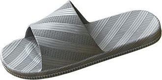 Generic Pantoufles plates confortables &agrave; semelle souple antid&eacute;rapante pour homme - Taille 42, gris, 39 2/3 EU