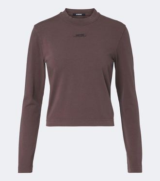 Jacquemus T-shirt Gros Grain en coton m&eacute;lang&eacute;
