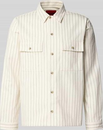 HUGO BOSS Oversized Hemdjacke aus reiner Baumwolle Modell EPOLDO