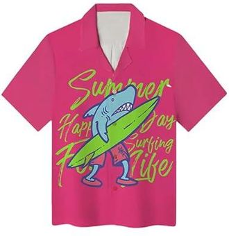 Keephen TangoDS Femmes Hommes Oc&eacute;an Homard Chemises Hawaiiennes &Eacute;crevisse Impression 3D Chemises Manches Courtes &Eacute;t&eacute; Chemise &agrave; Boutons Chemise Aloha