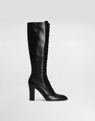 Dolce & Gabbana Stiefel Aus Kalbsleder - Frau Collection Schwarz 39.5