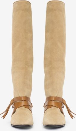 Isabel Marant Bottes Silmon - Femme - Beige Profond-ch&acirc;taigne - Taille36 - Isabel Marant