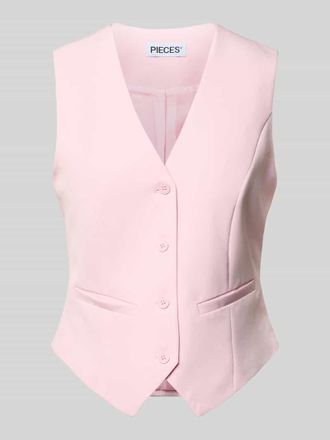 Pieces Slim Fit Anzugweste mit angedeutete Taschen Modell BOZZY VEST
