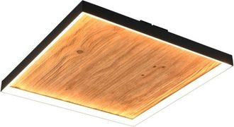 Trio Plafonnier design Kalea noir avec bois - 655510130