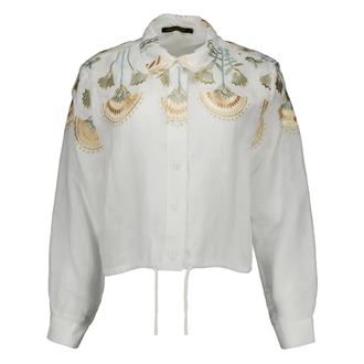 Greek Archaic Kori Femme, Blouses et Chemises, Blanc, Taille: 38 FR Blouse S26K-2075044