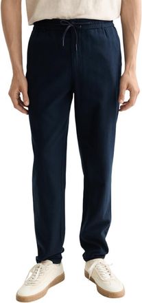 Scotch & Soda Mens CORE-Warren-Cotton/Linen Twill Jogger Casual Pants, Night, 36 W / 32 L