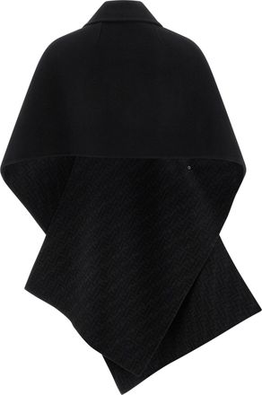Fendi Double Wool Cape - Black