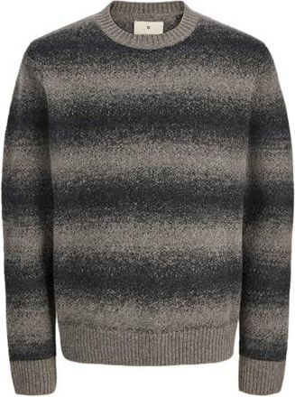 Jack & Jones Jprblutyler Knit Striped Crew Neck, Motifs Crocodiles, S Homme