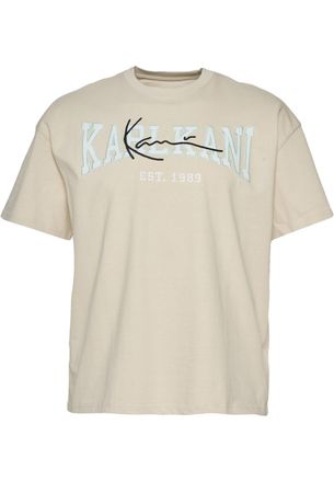 Karl Kani Herren KM232-002-1 KK College Signature Heavy Jersey Boxy Tee Off White, XS