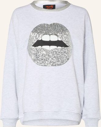 Miss Goodlife Miss Goodlife Sweatshirt Mit Pailletten Und Glitzergarn grau