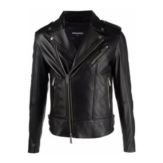 Dsquared2 Veste en cuir Kiodo - Homme - Vestes - Noir - Taille: L