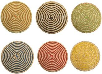 Villa D'Este Home Tivoli Set mit 6 runden Tischsets Spiral 6 Ass