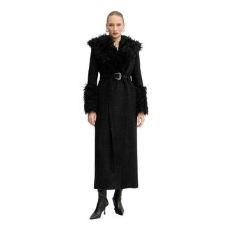 Versace Jeans Couture Belted Coat - - Coats - Damen - Schwarzk - XL