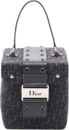 Dior Pre-owned Street Chic Trotter Canvas Leather Handbag - Femme - Pre-owned - Noir - Taille: ONE Size