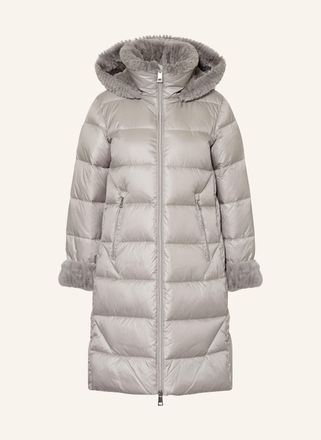 Milestone Steppmantel Msrocky Mit Abnehmbarer Kapuze Und Kunstfell grau
