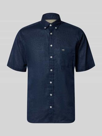 Fynch-Hatton Slim Fit Freizeithemd aus Leinen-Baumwoll-Mix