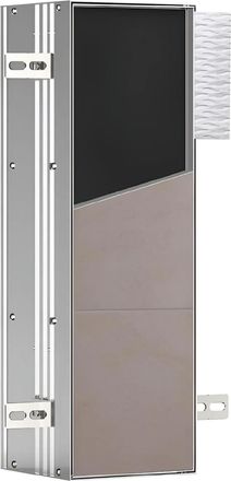 Emco Asis Plus Unterputz-WC Modul mit Toilettenpapierhalter, Badezimmerschrank für unsichtbaren Stauraum, Hochschrank mit Push to Open- Funktion und 3 Fäch