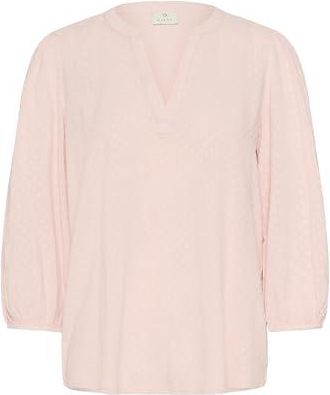 Kaffe Womens Blouse V-Notch Neck Swiss Dot Pattern 3/4 Sleeves Regular Fit