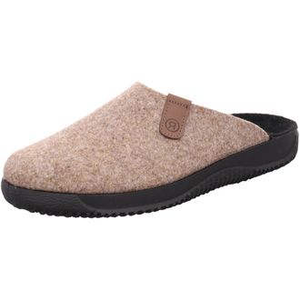 Rohde Herren Hausschuh Softfilz Pantoffel in Komfortweite Soltau-H 2782, Gr&ouml;&szlig;e:45 EU, Farbe:Beige