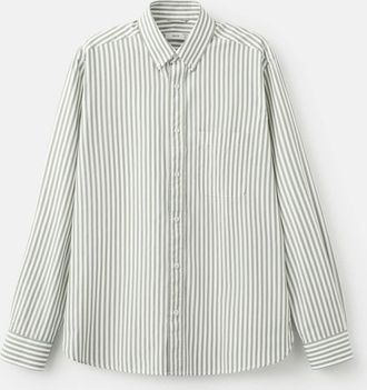 Mango Chemise regular-fit 100 % coton rayures vert pastel - Homme - XXL - MANGO MAN