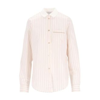 Forte_Forte Langarm-Streifenhemd - - Blouses & Shirts - Damen - Rosa - M