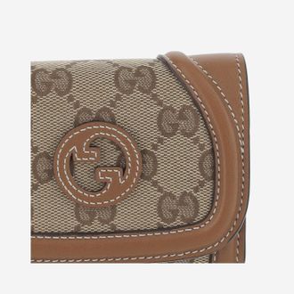 Gucci Womens Blondie Card Holder Beige, Brown Polyester Wallets & Purses
