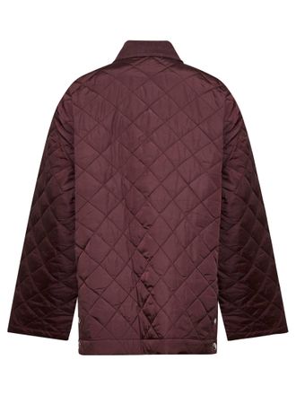 Prada Womens Garnet Re-Nylon Quilted Blouson Recycled Polyamide Bomber Jackets