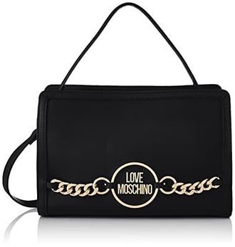 Love Moschino Sac à bandoulière pour femme, pré-collection automne hiver 2021, Noir, Taille unique
